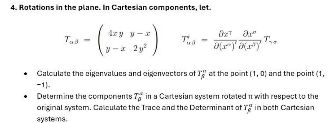Solved Rotations in the plane. In Cartesian components, | Chegg.com