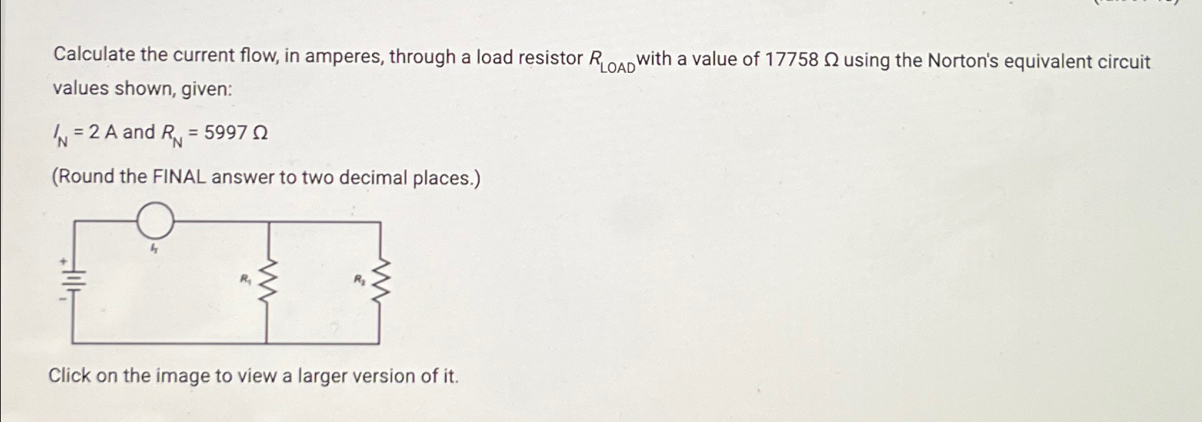 Solved Calculate The Current Flow In Amperes Through A