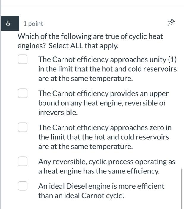 Solved 1 point Which of the following are true of cyclic | Chegg.com