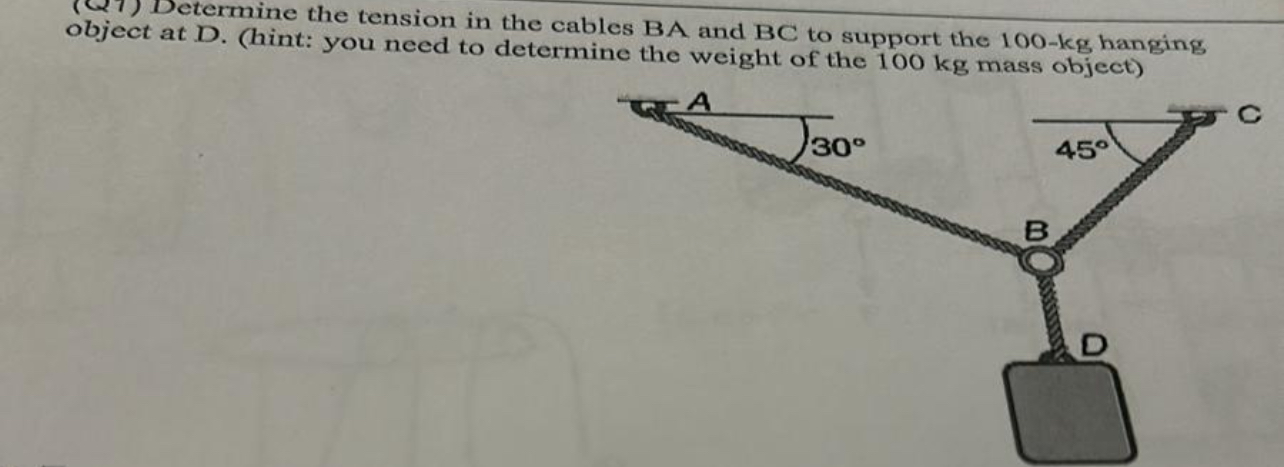 Solved object at object at D. (hint: you need to determine | Chegg.com