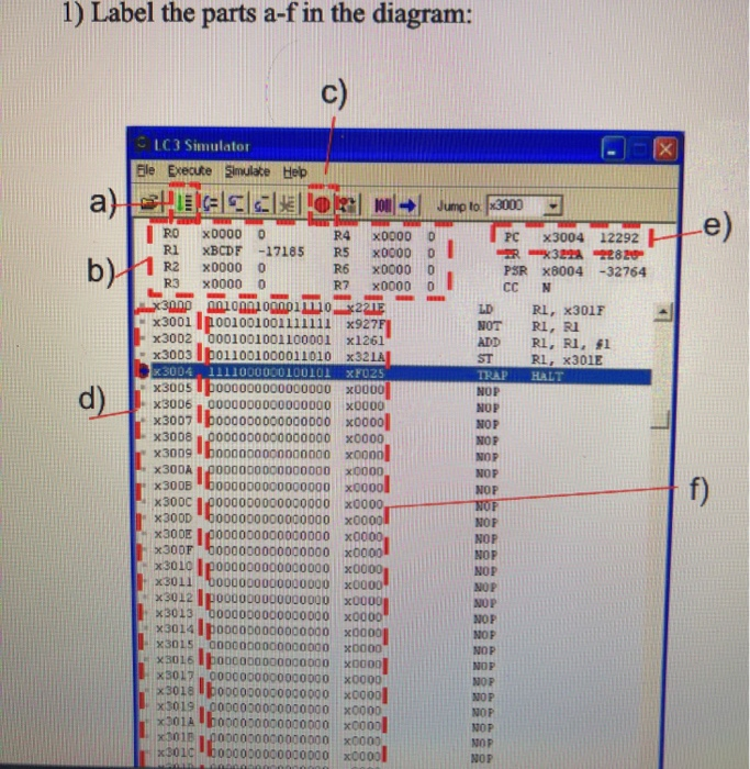 Solved 1) Label the parts a-f in the diagram: c) Te 00:12292 | Chegg.com