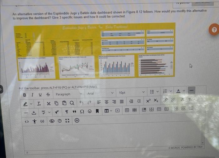 Solved An alternative version of the Espléndido Jugo y | Chegg.com