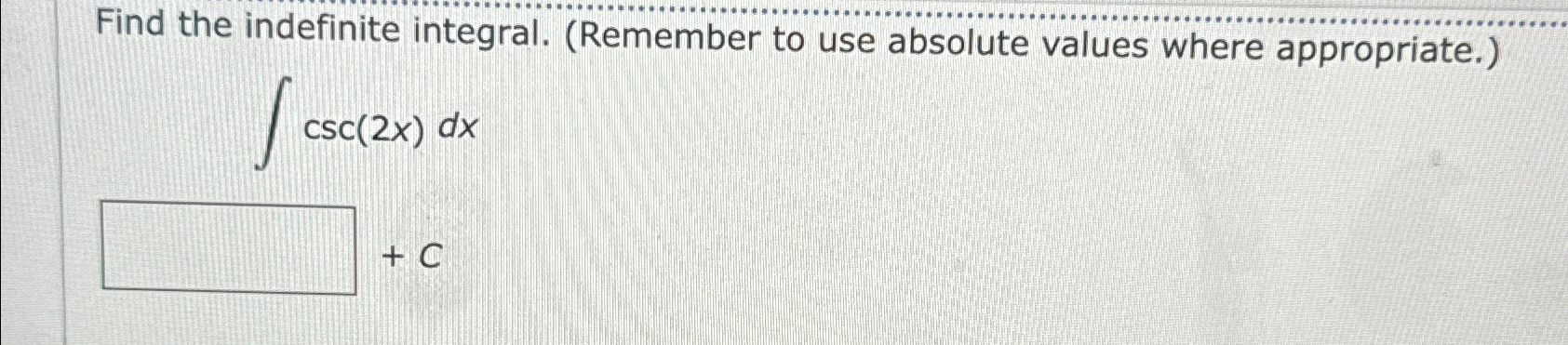 Solved Find the indefinite integral. (Remember to use | Chegg.com