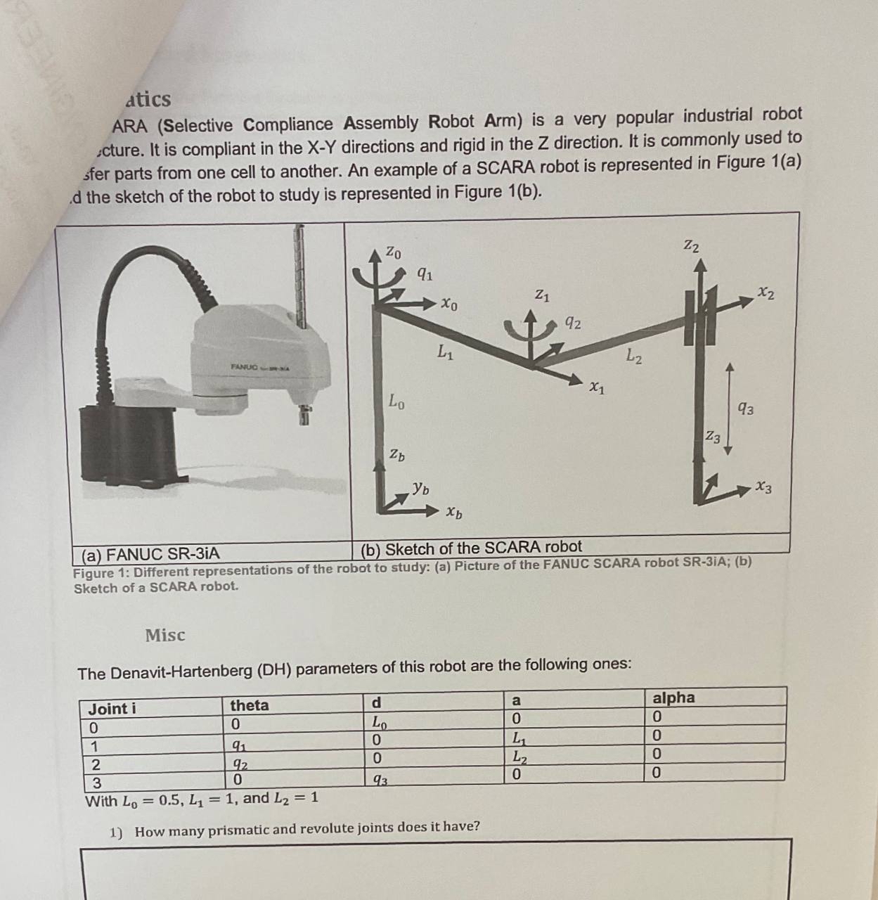 Solved aticsARA (Selective Compliance Assembly Robot Arm) | Chegg.com