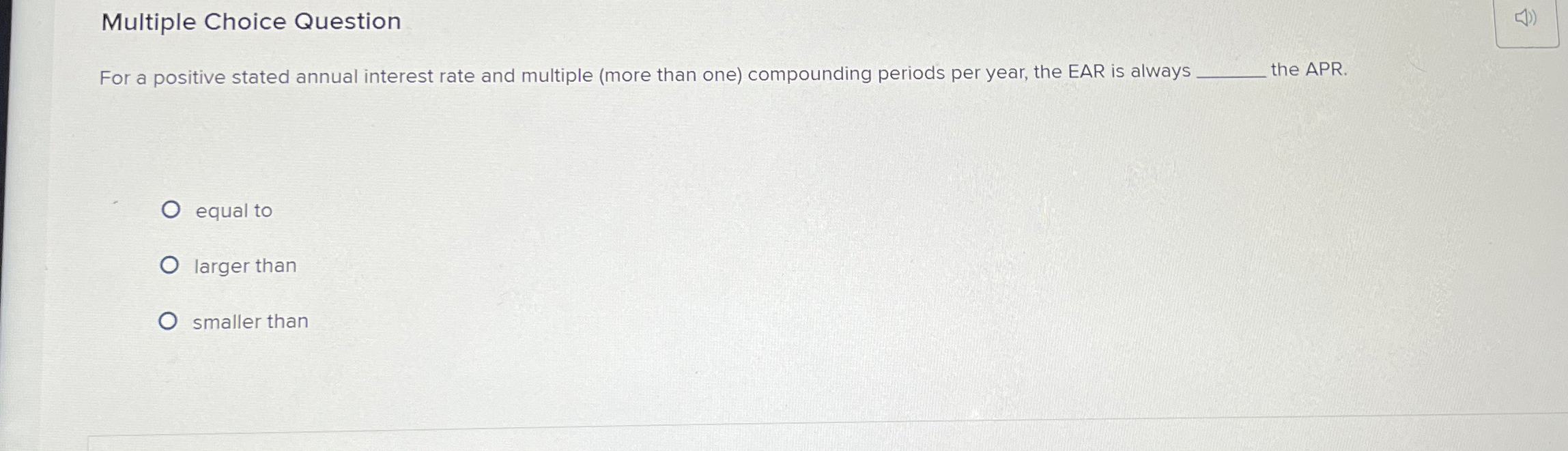 Solved Multiple Choice QuestionFor a positive stated annual | Chegg.com