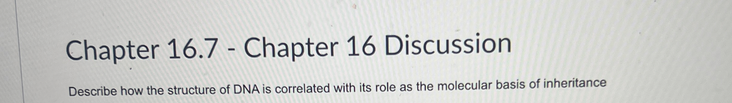Solved Chapter 16.7 - ﻿Chapter 16 ﻿DiscussionDescribe how | Chegg.com