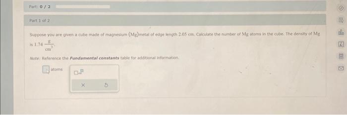 Solved Suppose you are given a cube made of magneslum | Chegg.com
