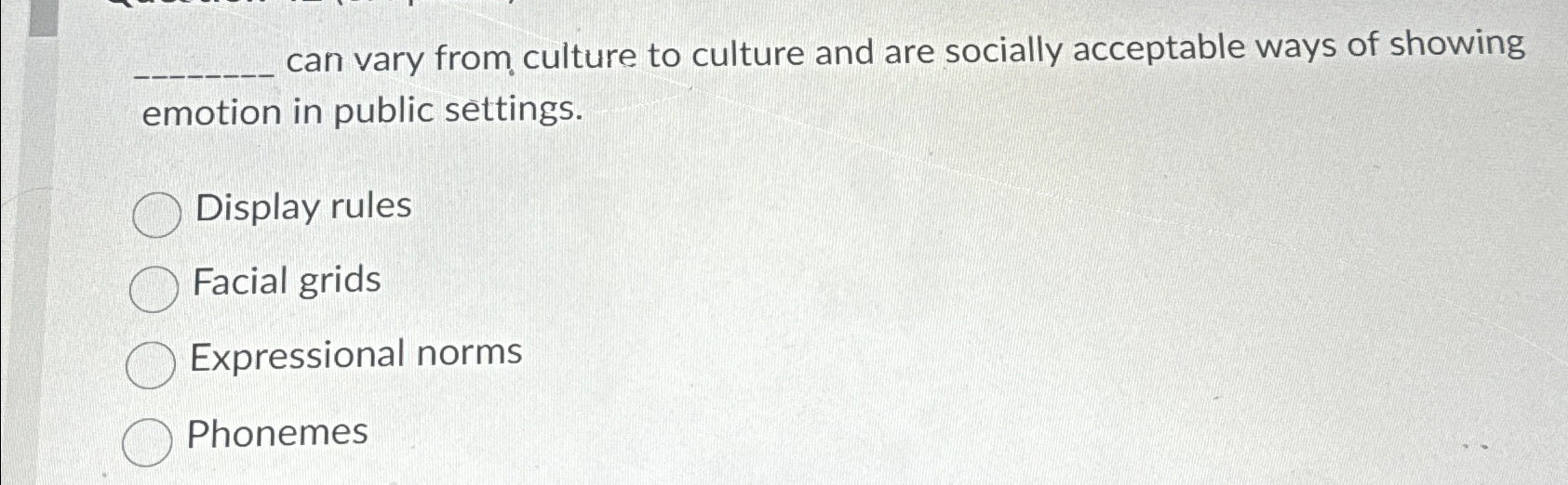 Solved q, ﻿can vary from culture to culture and are socially | Chegg.com