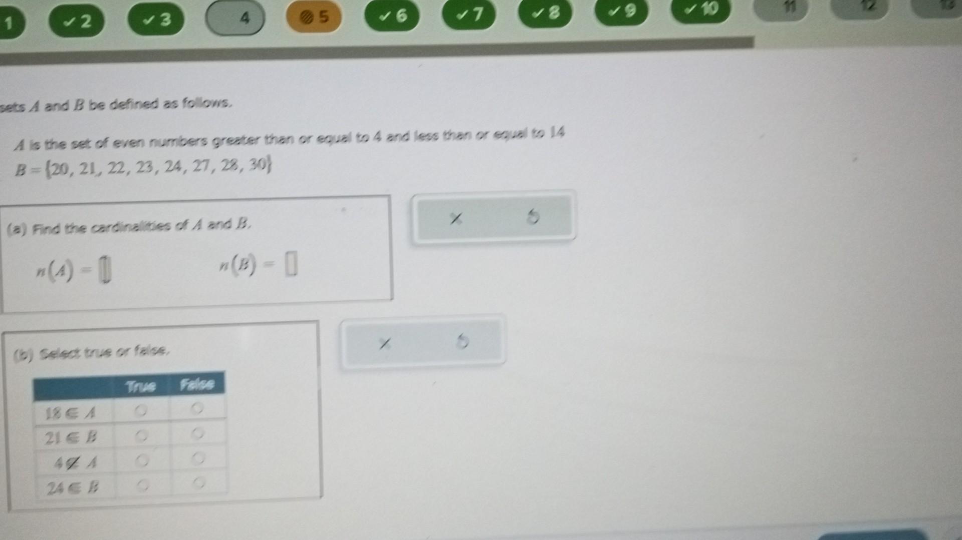 Solved Let sets A and B be defined as follows. A is the set | Chegg.com