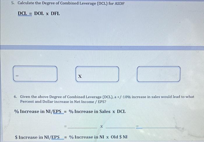 Solved ASDF Corporate Income Statement Current Year Units | Chegg.com