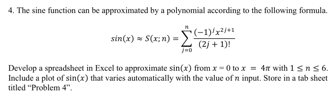 Solved The sine function can be approximated by a polynomial | Chegg.com