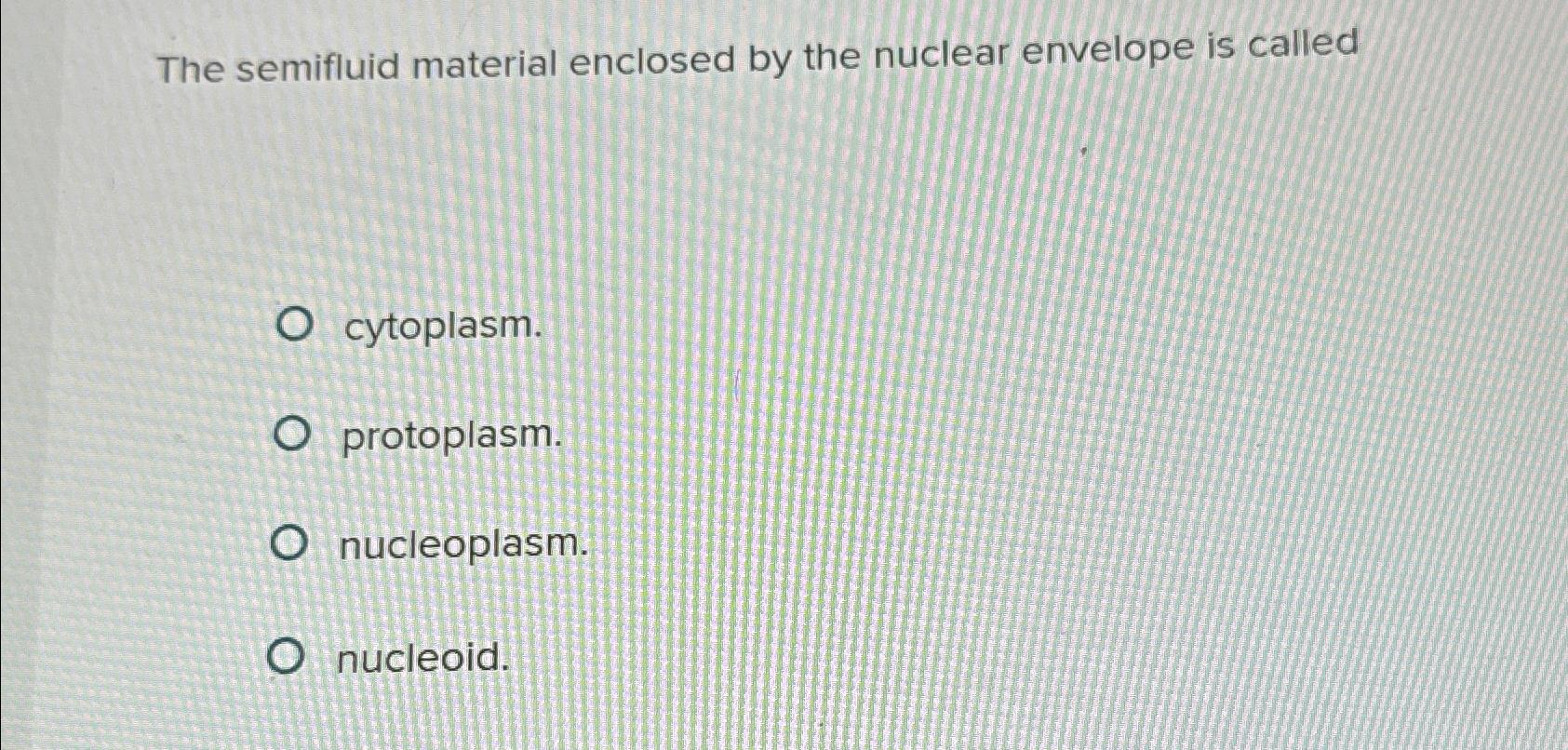 Solved The semifluid material enclosed by the nuclear | Chegg.com