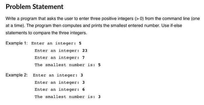 Solved Problem Statement Write A Program That Asks The User