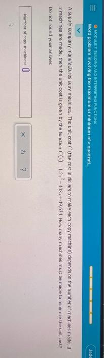 Solved III O MODULE BUILDING AND INTERPRETING FUNCTIONS Word | Chegg.com