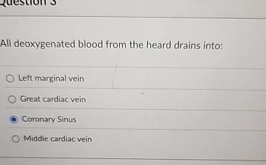 Solved All deoxygenated blood from the heard drains | Chegg.com