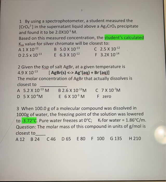 Solved 1 By using a spectrophotometer, a student measured | Chegg.com