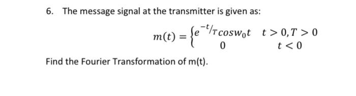 Solved 1. The message signal m(t)=10sin(400πt) frequency | Chegg.com
