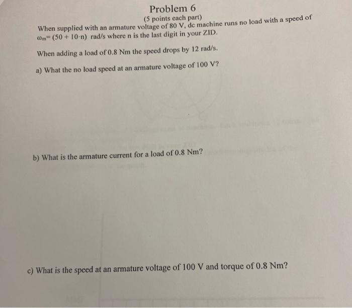 Solved Problem 6 (5 points each part) When supplied with an | Chegg.com