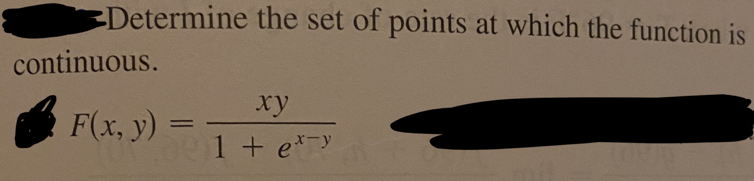 Solved Determine the set of points at which the function is | Chegg.com