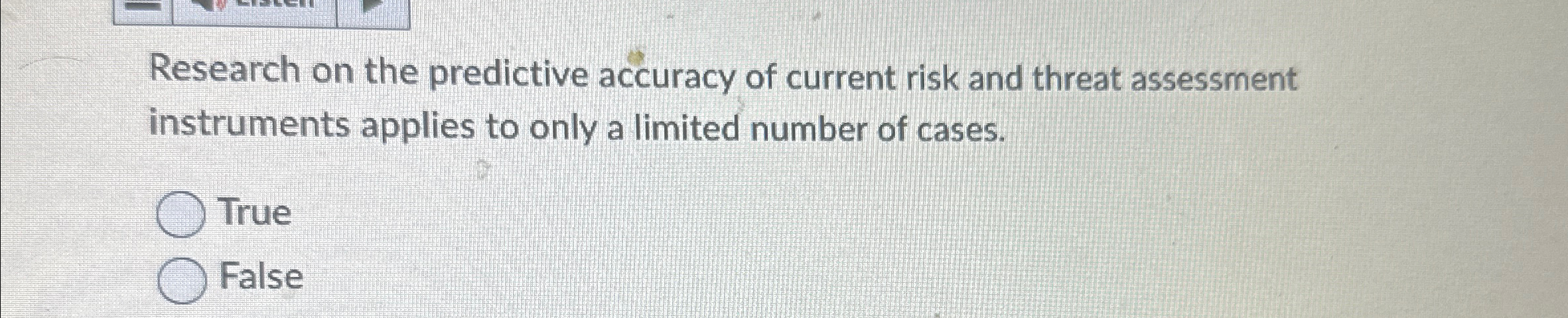 Solved Research On The Predictive Accuracy Of Current Risk