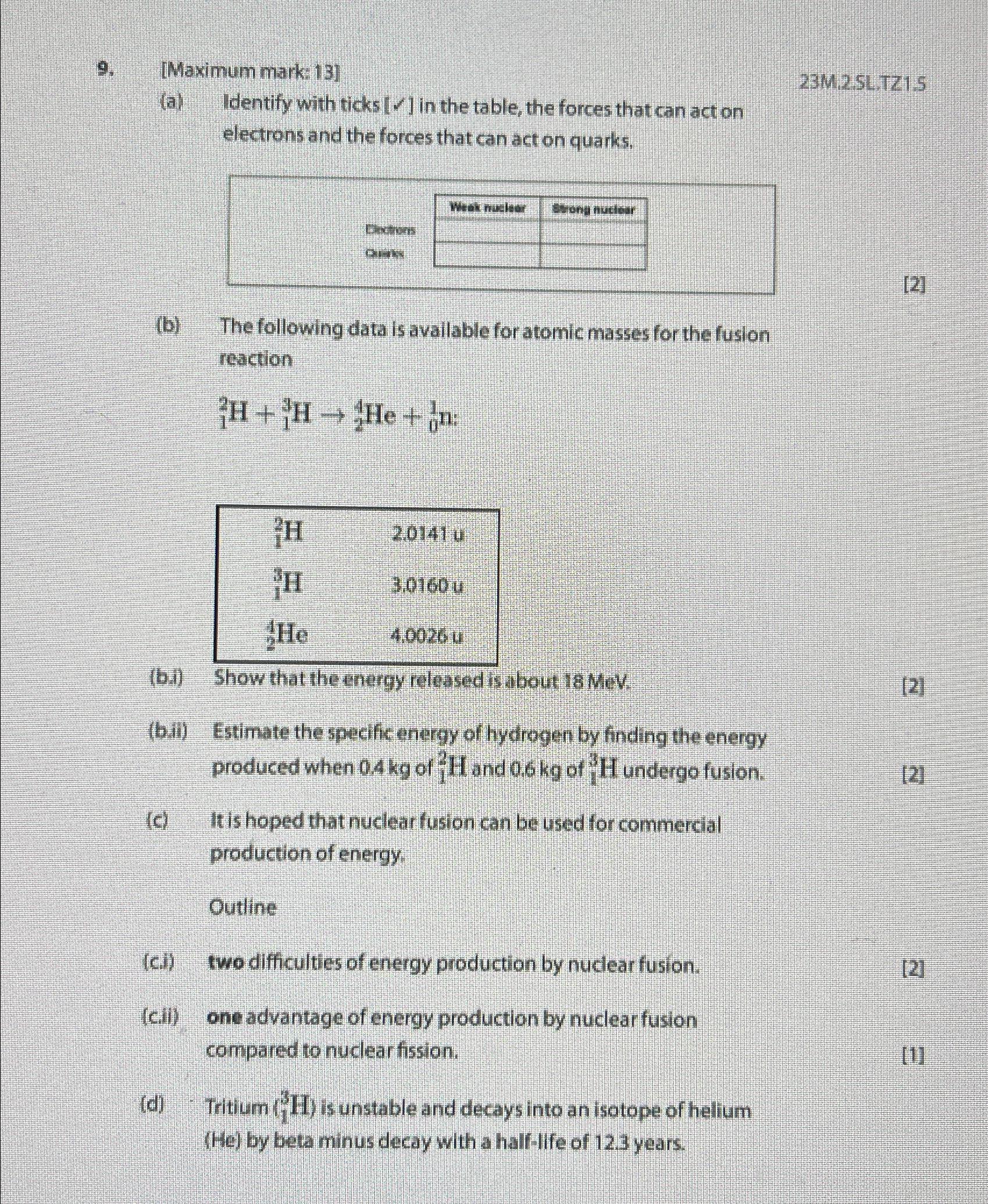 Solved [Maximum mark: 13]23M.2SLTZ1.5(a) ﻿Identify with | Chegg.com