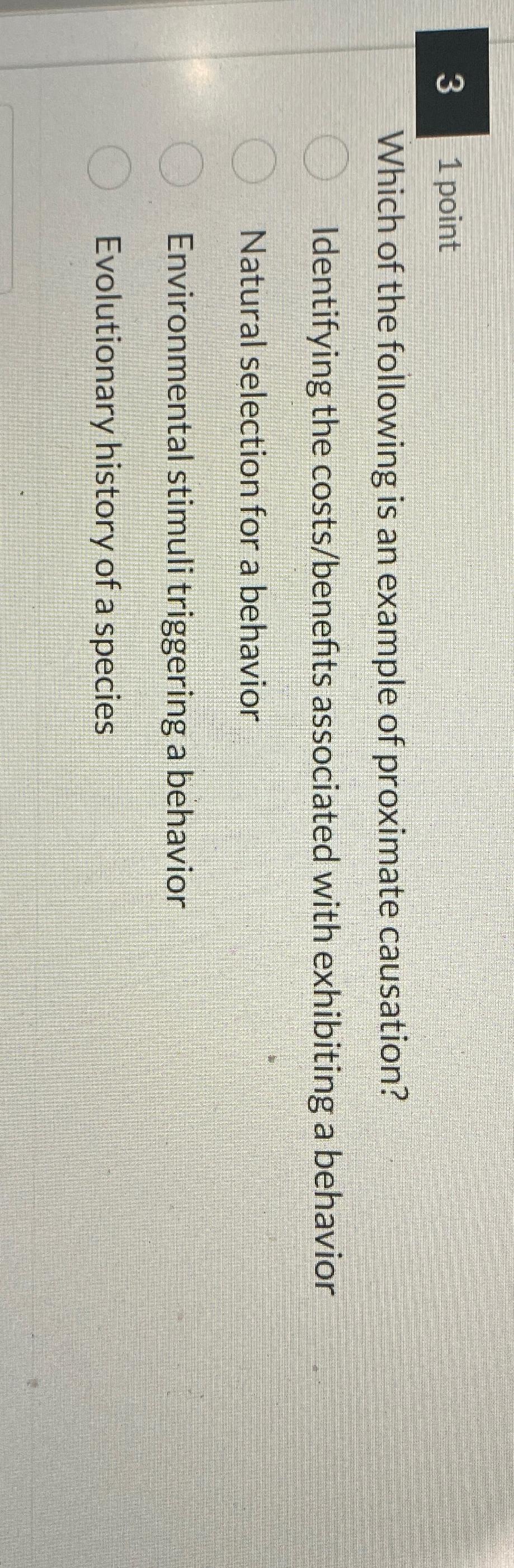 Solved 31 ﻿pointWhich of the following is an example of | Chegg.com