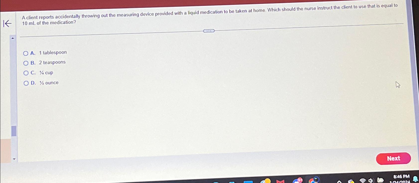 Solved A client reports accidentally throwing out the | Chegg.com