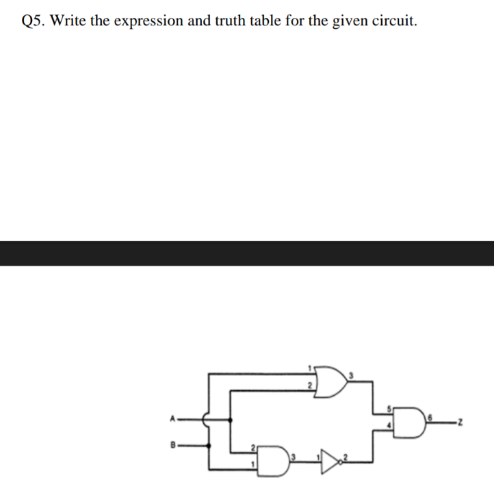 Solved Q5 write The Expression And Truth Table For The