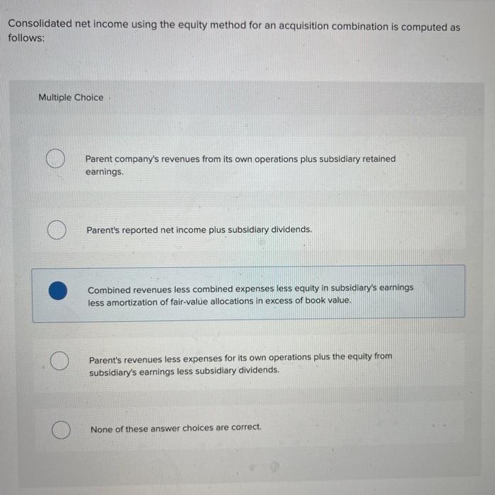 Solved Under the initial value method, when accounting for | Chegg.com