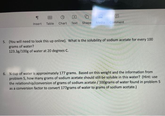 Solved A वा Insert Table ☺ Chart Text Shape Media Comment 5. | Chegg.com