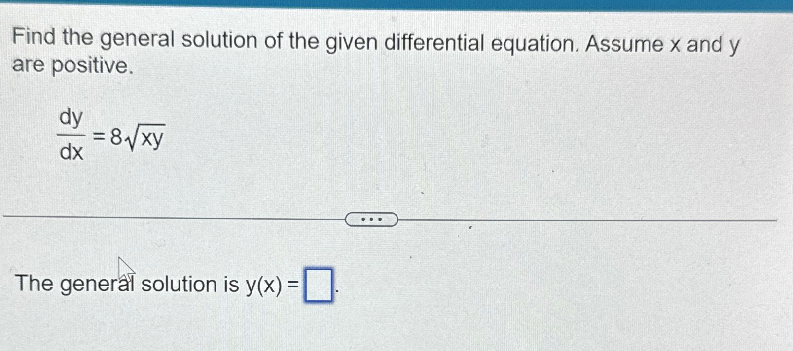 Solved Find the general solution of the given differential | Chegg.com