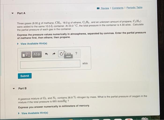 Solved A Review | Constants 1 Periodic Table Part A Three | Chegg.com