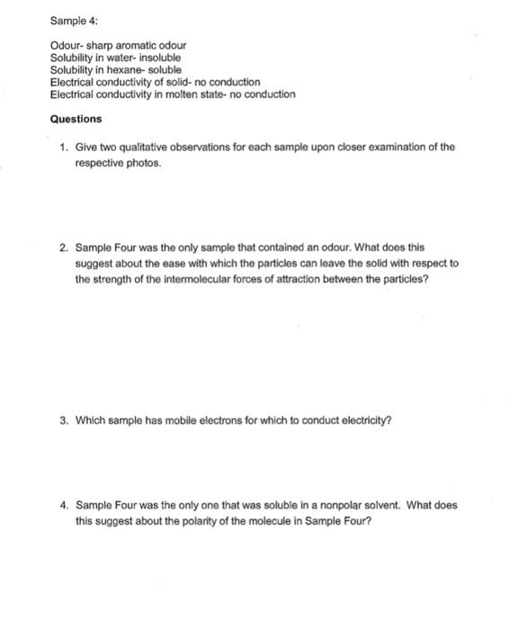 Solved Lab Activity: Identification of Crystalline Solids | Chegg.com