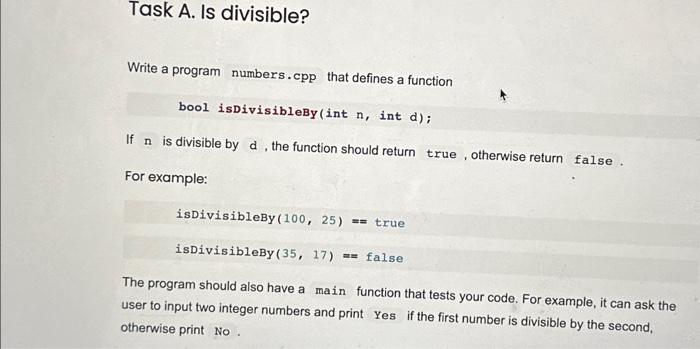 Solved Task B. Is a prime? A prime number is an integer | Chegg.com