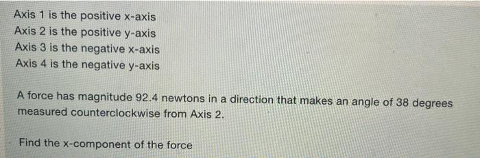 Solved Axis 1 is the positive x-axis Axis 2 is the positive | Chegg.com