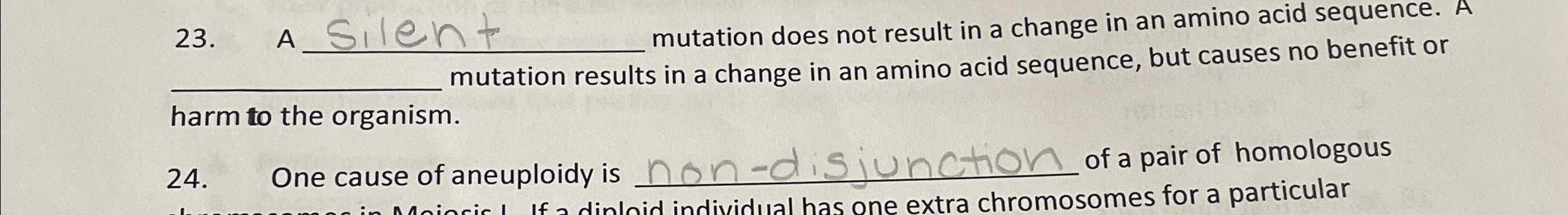 Solved A q, ﻿mutation does not result in a change in an | Chegg.com