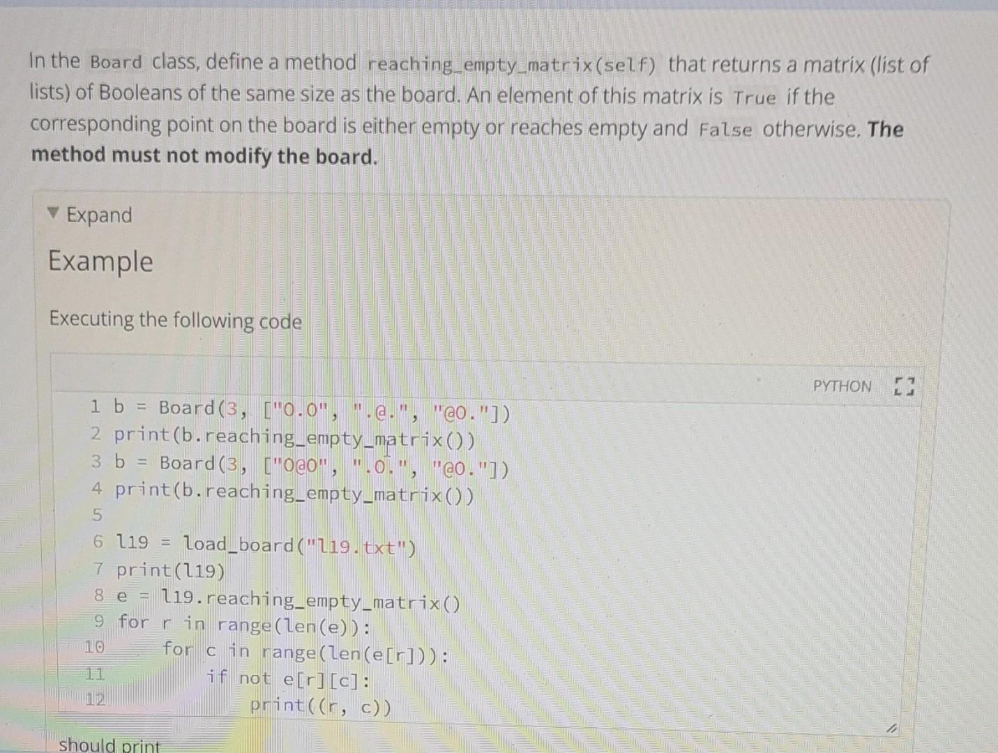 return self, size def s ste ( self) : oreating the | Chegg.com