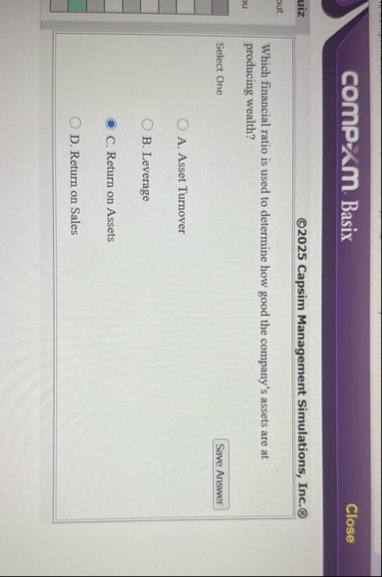 Solved COMP XM BasixClose©2025 ﻿Capsim Management | Chegg.com