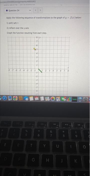 Solved Apply the following sequence af transformations to | Chegg.com