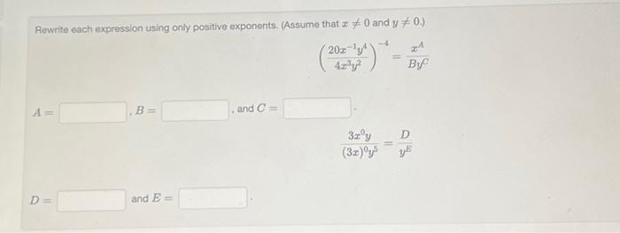 Solved Rewrite each expression using only positive | Chegg.com