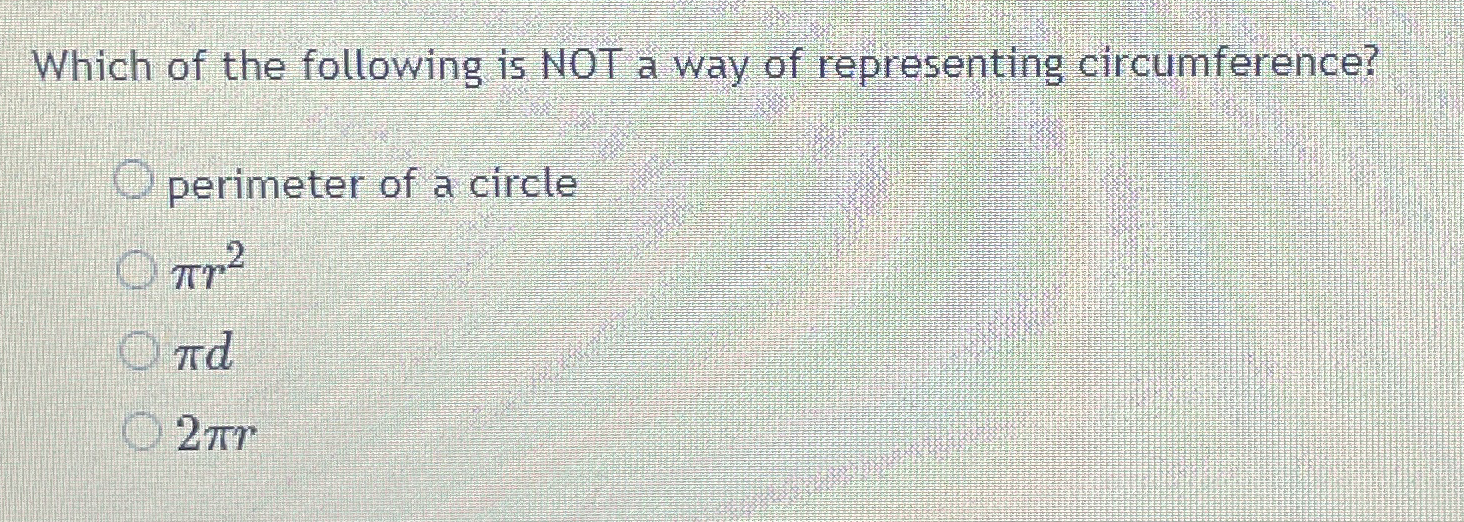 Solved Which of the following is NOT a way of representing | Chegg.com