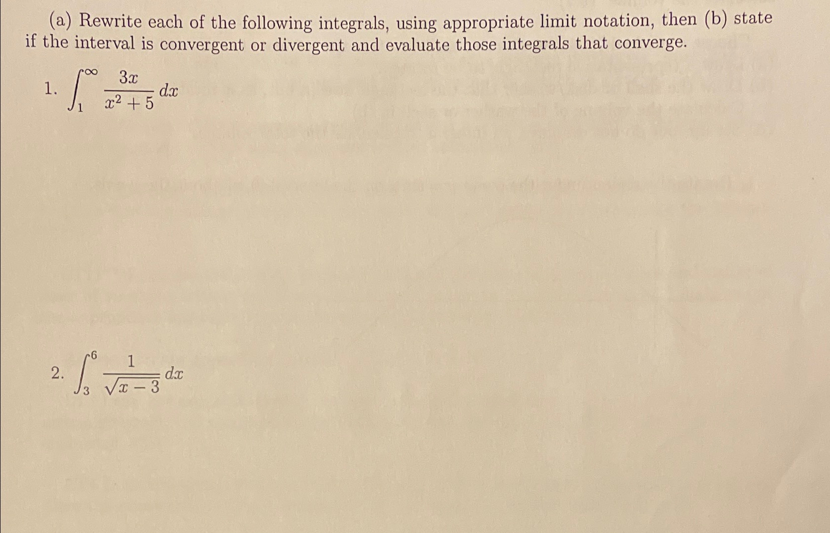 Solved (a) ﻿Rewrite each of the following integrals, using | Chegg.com