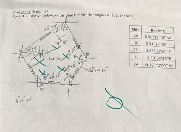 Solved Problem 4 (5 points) For Lot 33 shown below, | Chegg.com
