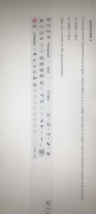 Solved Question 3 Translate These Statements Into English 