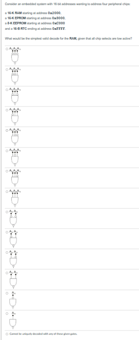 Solved Consider an embedded system with 16-bit addresses | Chegg.com