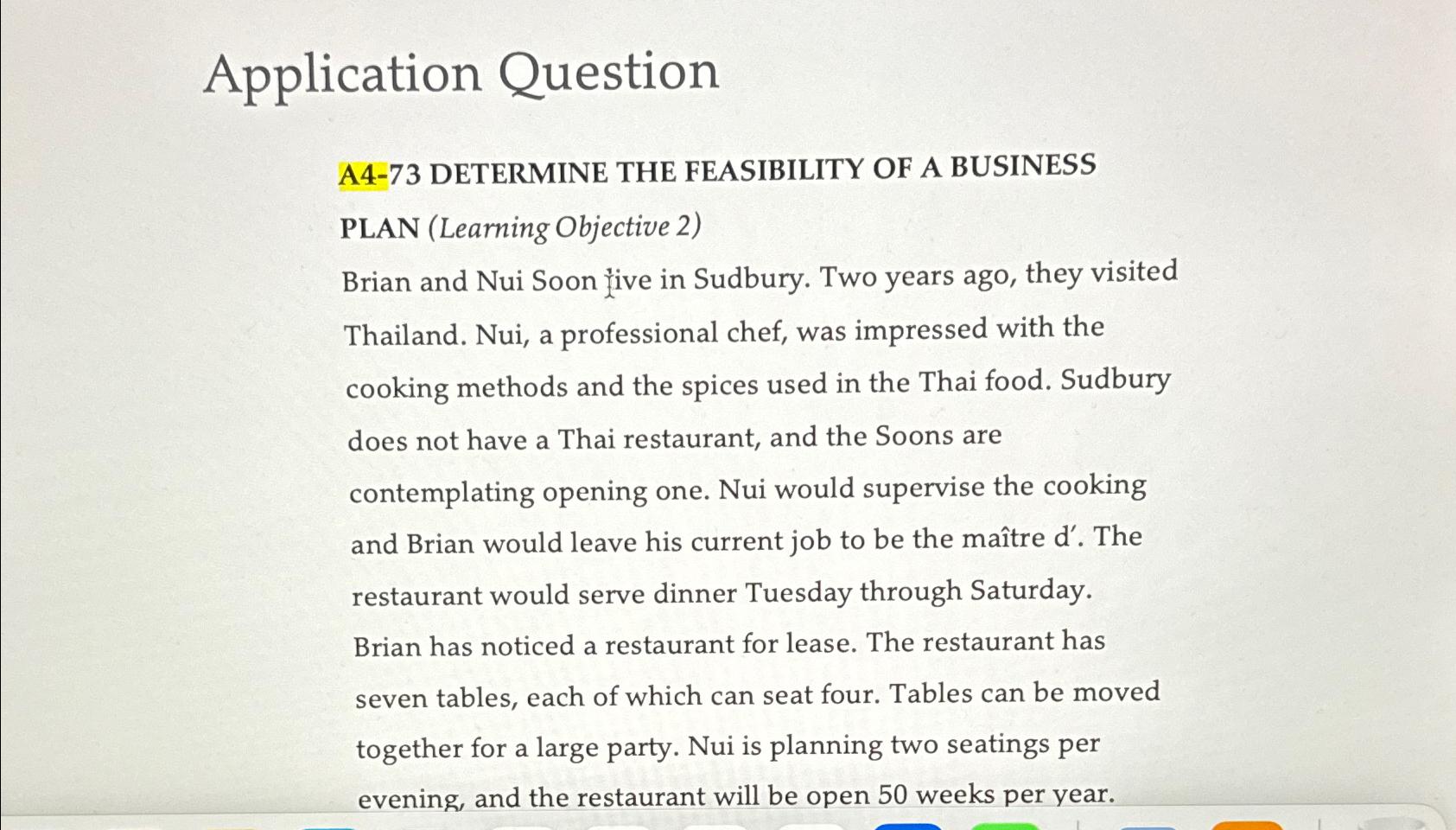 Solved Application QuestionA4-73 ﻿DETERMINE THE FEASIBILITY | Chegg.com