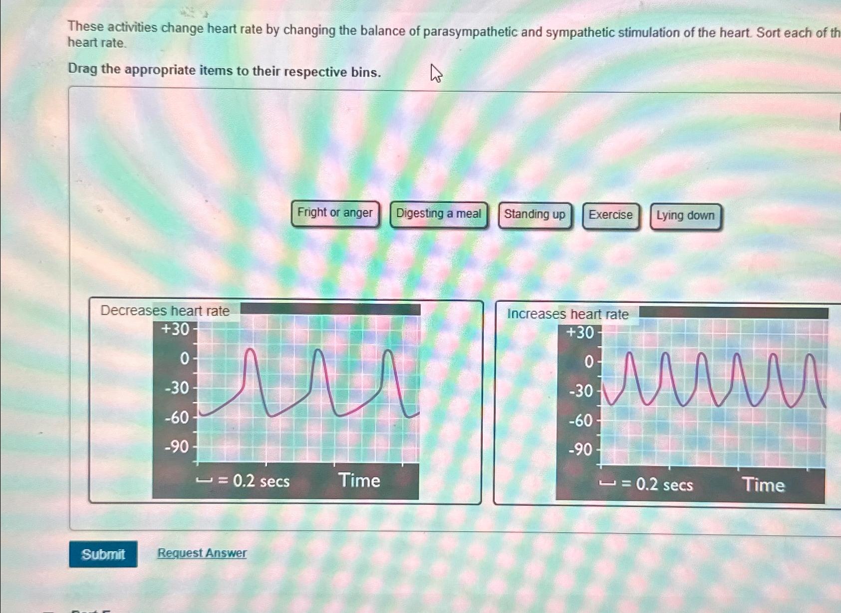 Solved These activities change heart rate by changing the | Chegg.com