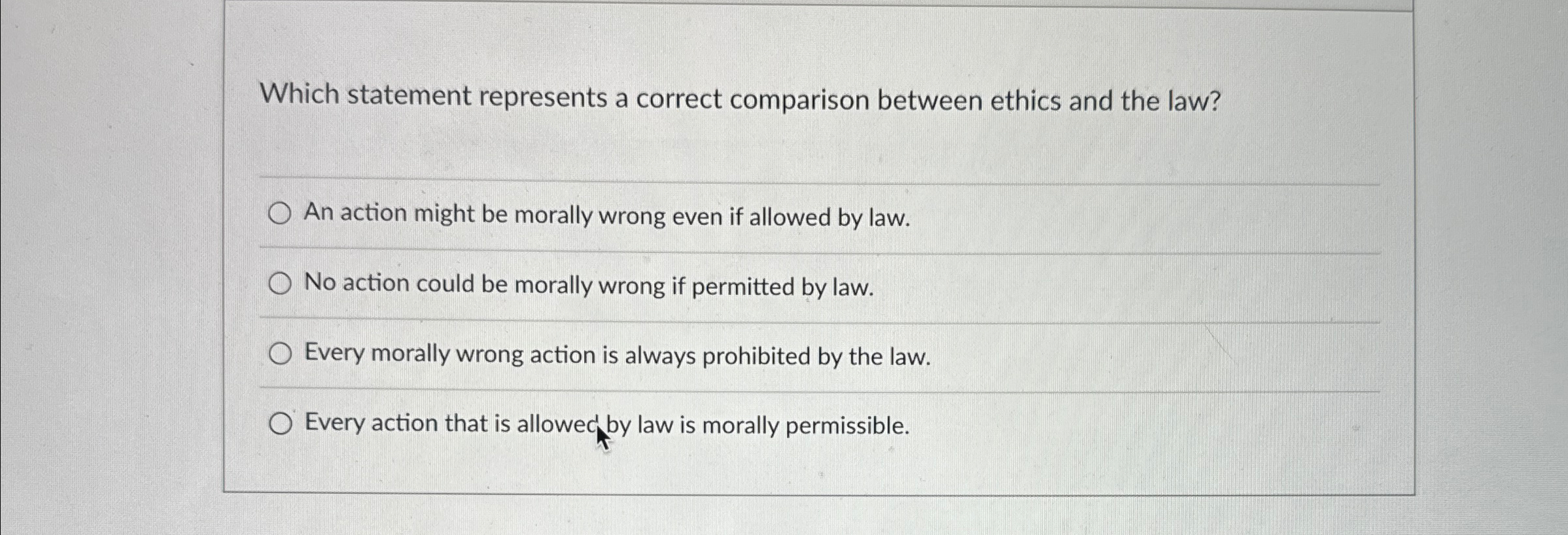Solved Which statement represents a correct comparison | Chegg.com