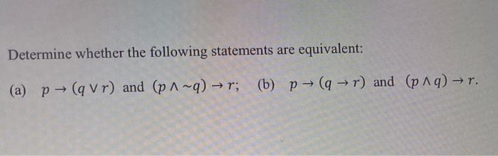 Solved Determine whether the following statements are | Chegg.com