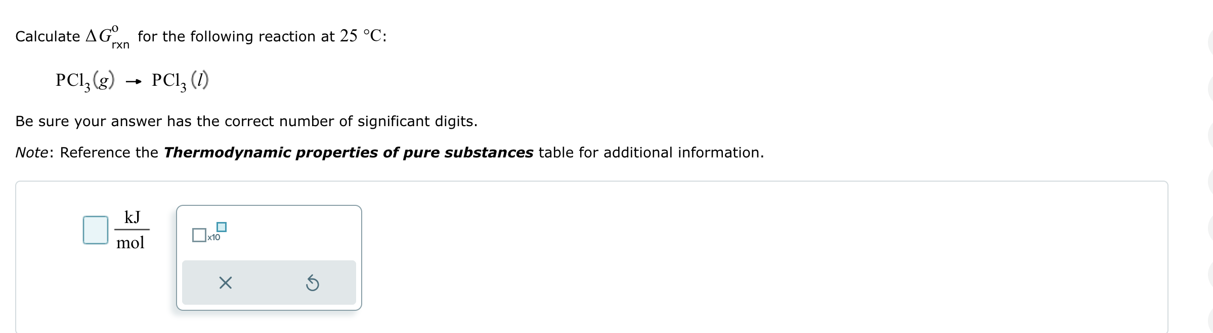 Solved Calculate ΔGrxno ﻿for the following reaction at 25°C | Chegg.com